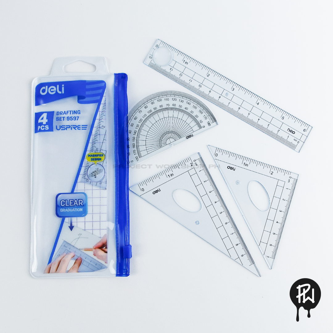 Deli Drafting Ruler Set, 4pcs – Project Workshop PH