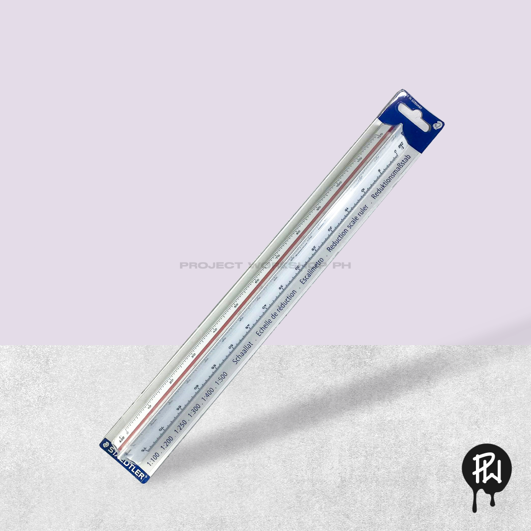 Staedtler Triangular Scale ruler (1:100, 1:200, 1:250, 1:300, 1:400, 1 ...